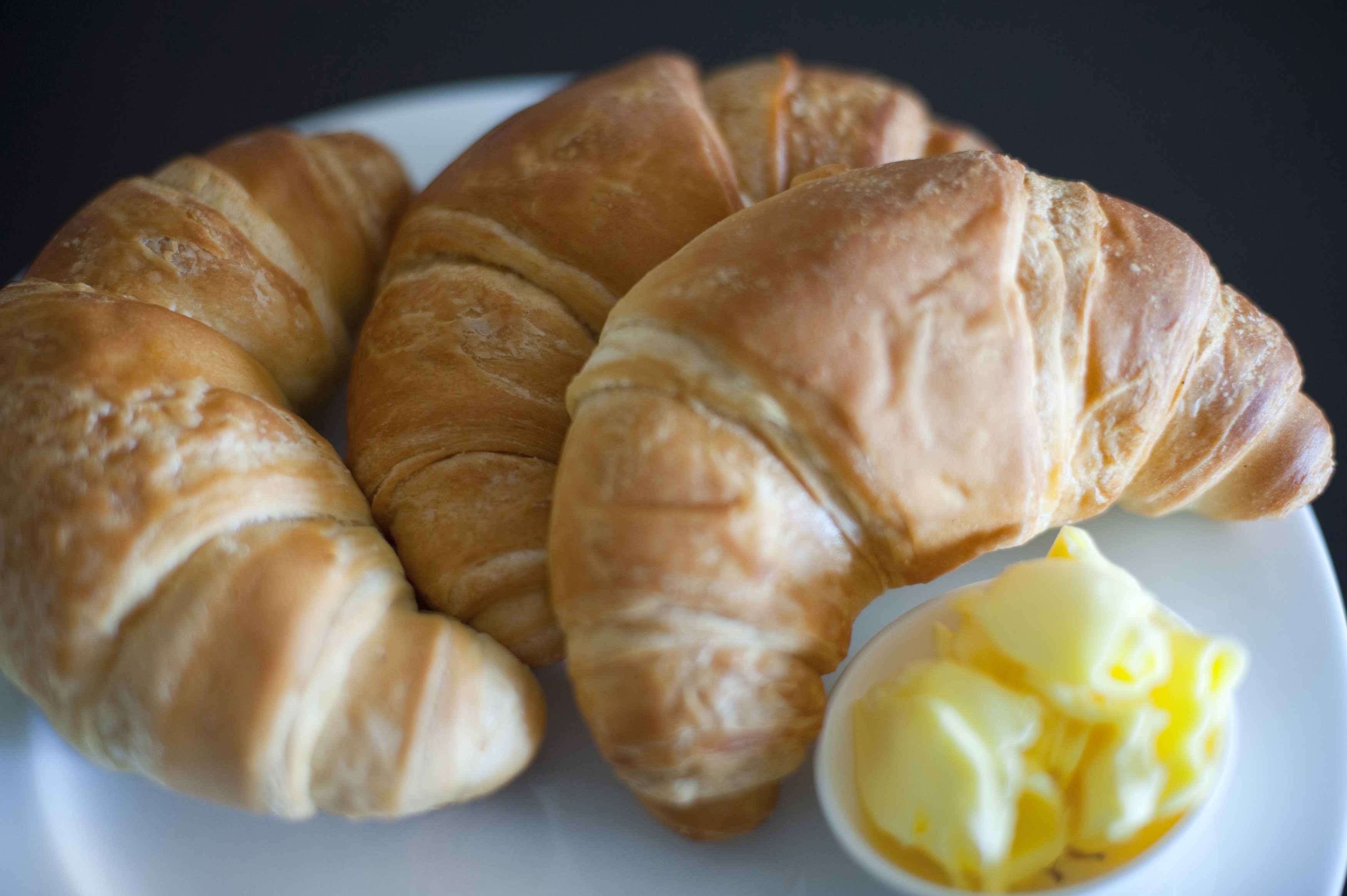 Fresh Flaky Croissants Served For Breakfast Free Stock Image Fresh Flaky Croissants Served For Breakfast Free Stock Image