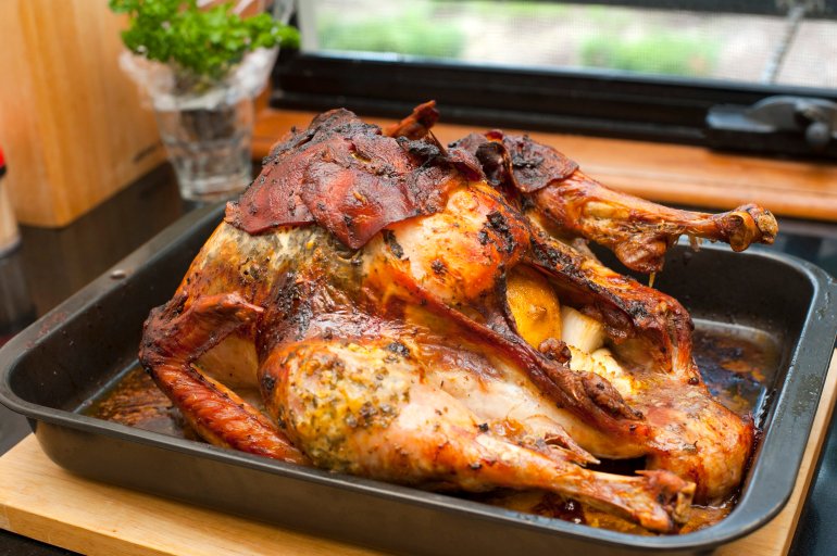 Turkey In A Roasting Tray Free Stock Image Turkey In A Roasting Tray Free Stock Image